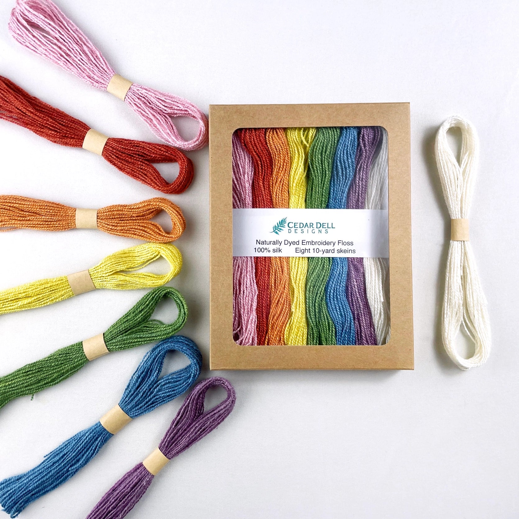 Natural Dyed Silk Embroidery Floss - Rainbow – Snuggly Monkey