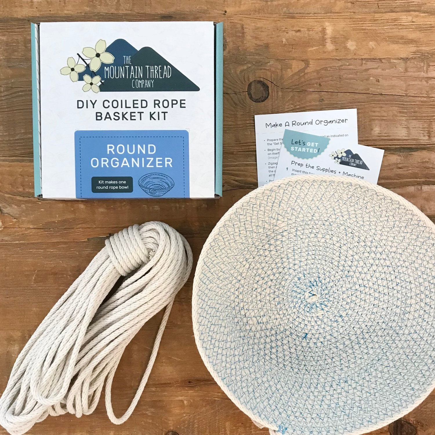 Roped Coil Basket DIY Kit - Round Organizer Bowl – Snuggly Monkey