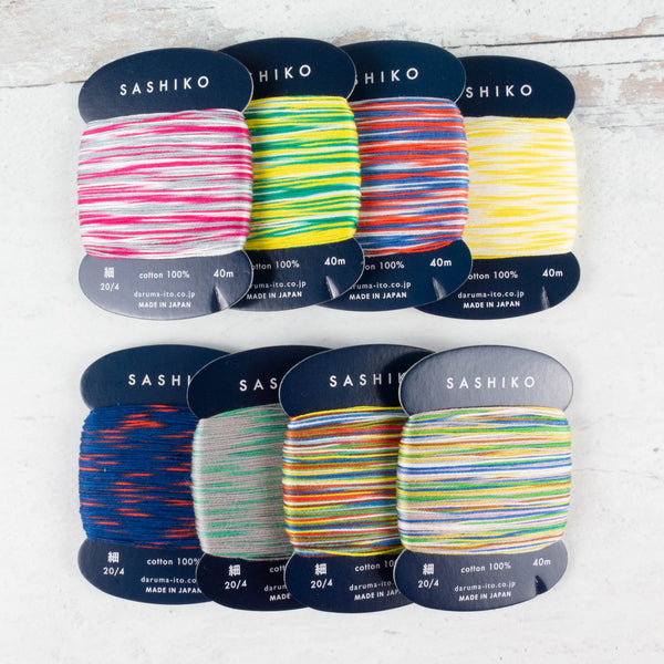 Daruma Carded Variegated Sashiko Thread - Complete Set - Snuggly Monkey