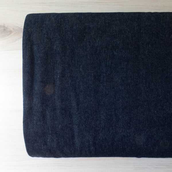 Indigo Washed Denim Fabric (6.5 oz) - Snuggly Monkey