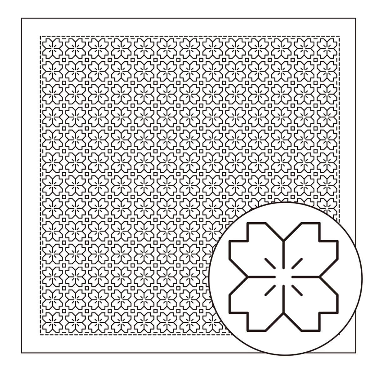 Hitomezashi Sashiko Stitching Sampler - Cherry Blossom (1033) – Snuggly ...