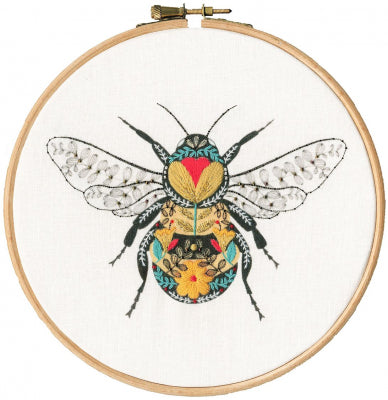 Pollen Embroidery Kit by Ally Gore - Bee – Snuggly Monkey
