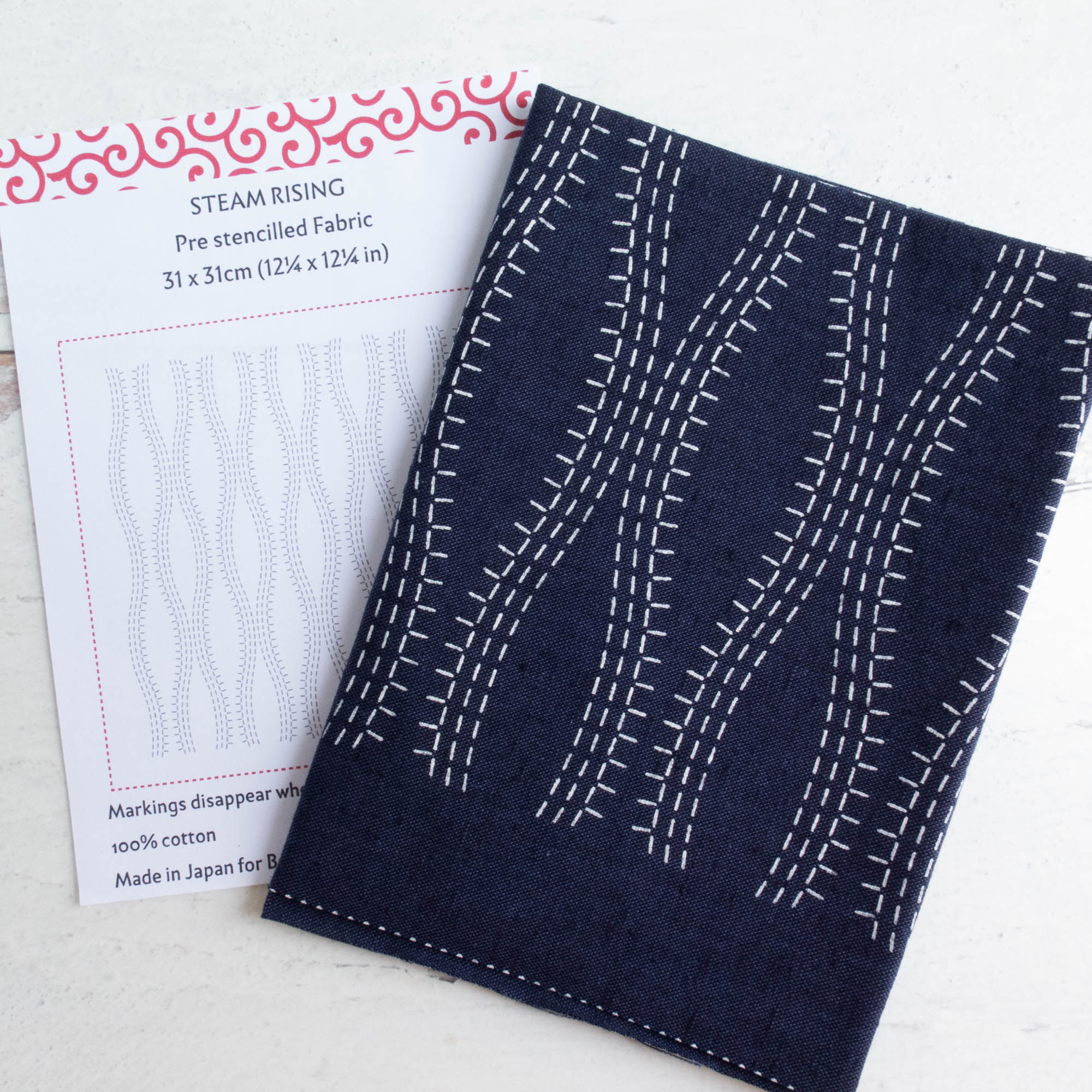 Steam Pre-Stenciled Sashiko Sampler - Snuggly Monkey