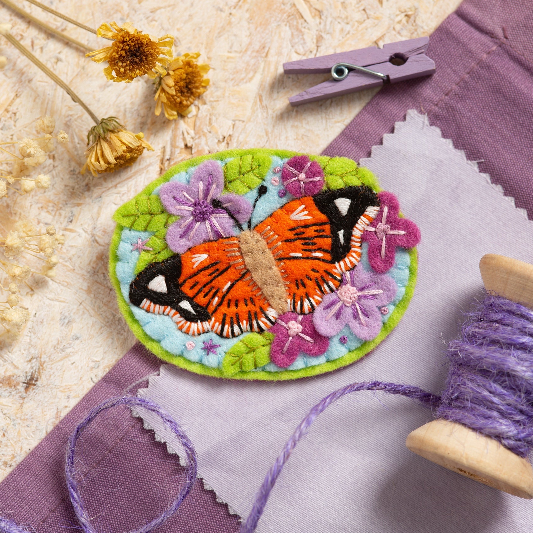 Embroidery brooch store