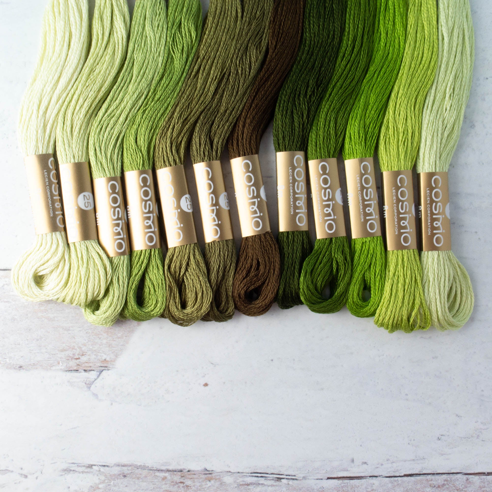 Cosmo Embroidery Floss Set - Leafy Green – Snuggly Monkey