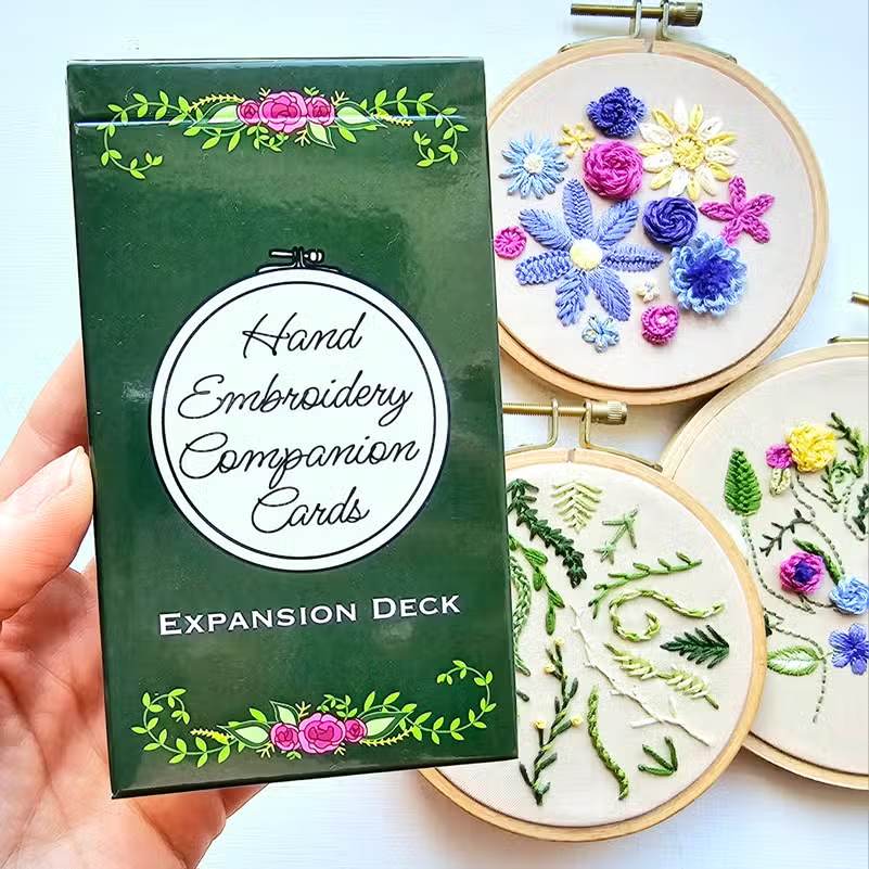 Hand Embroidery Companion Cards :: Expansion Deck – Snuggly Monkey