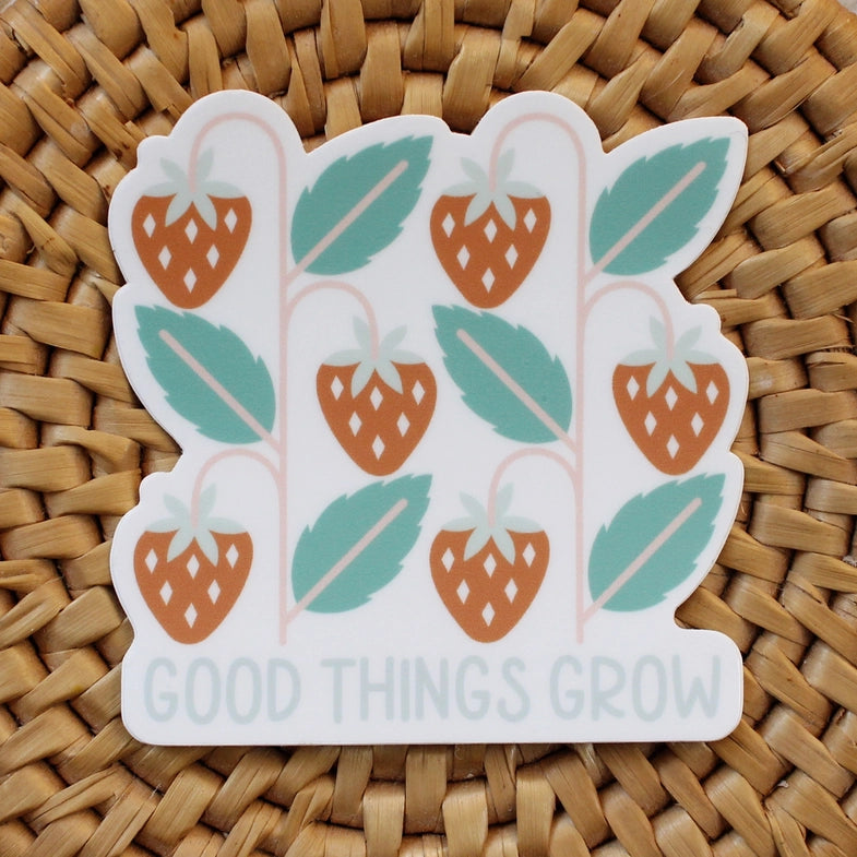 Good Things Grow Vinyl Sticker – Snuggly Monkey