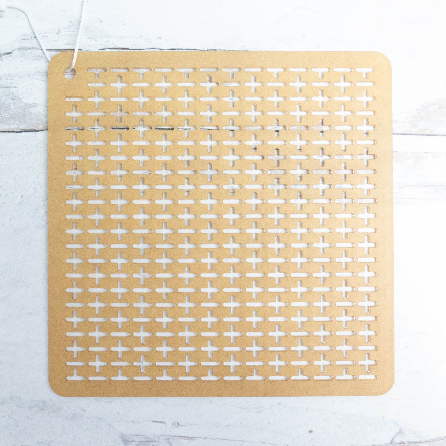 Sashiko Grid Stencil – Snuggly Monkey