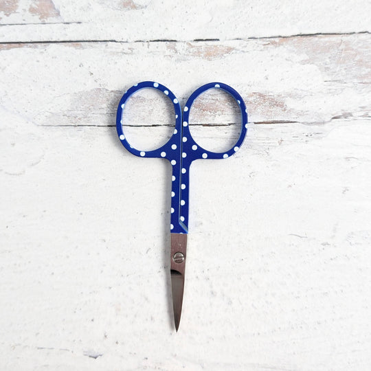Blue Polka Dot Embroidery Scissors – Snuggly Monkey