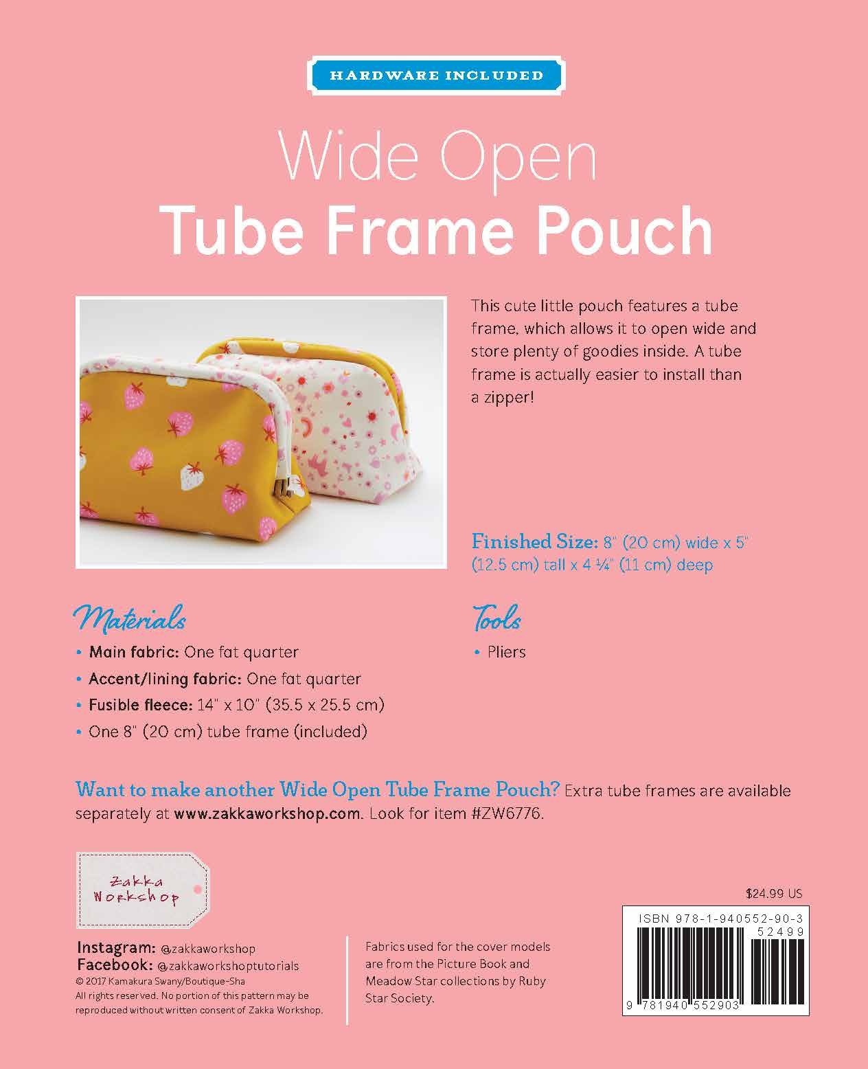 Wide Open Tube Frame Pouch – Snuggly Monkey