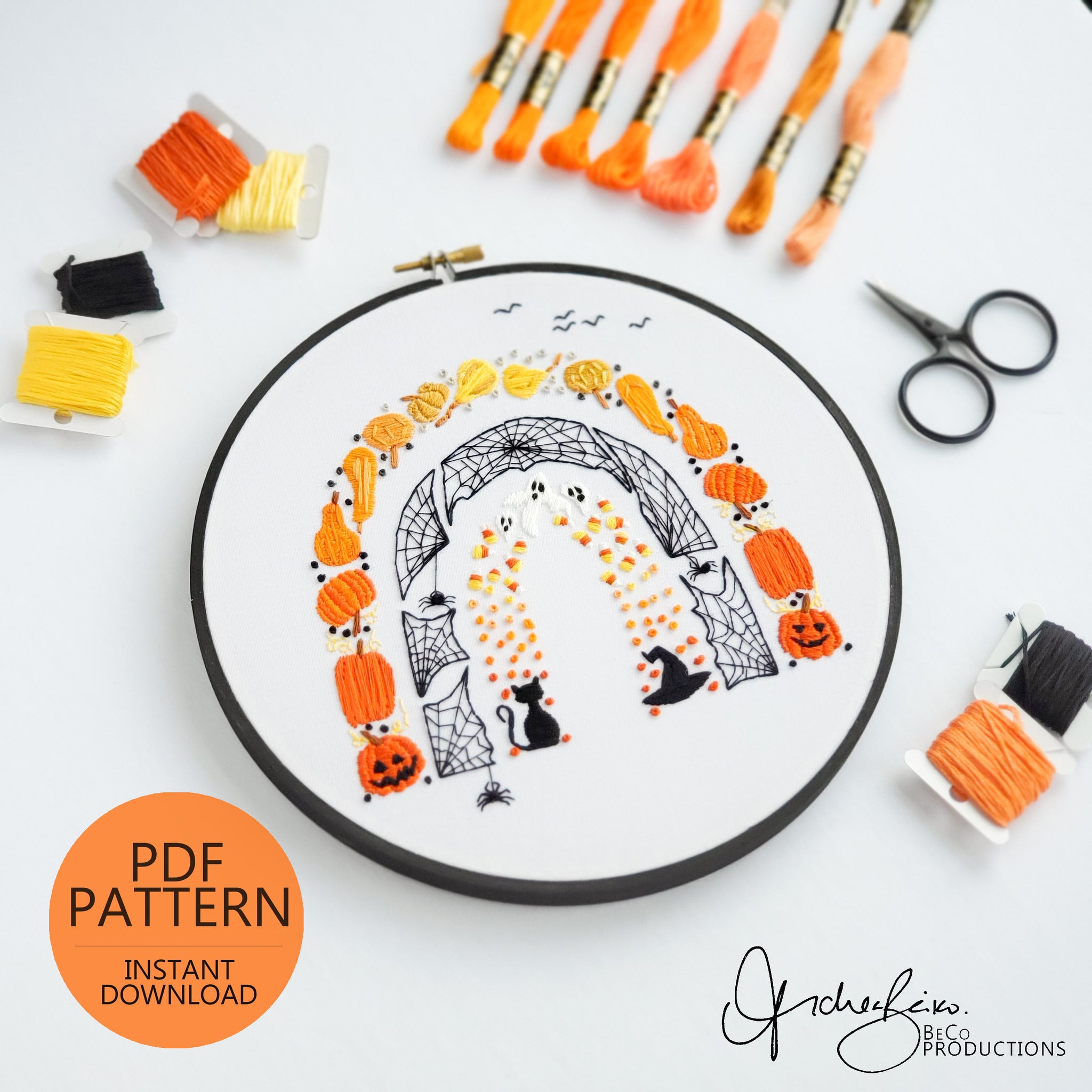 PDF PATTERN - Halloween Rainbow by BeCo Productions - Snuggly Monkey