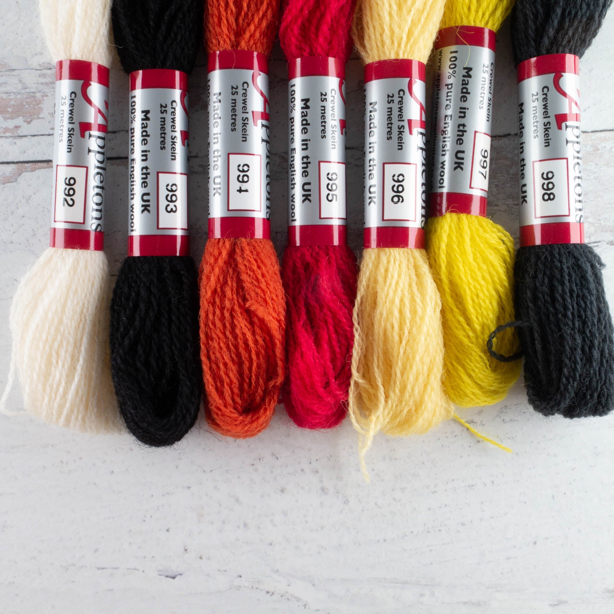 Appletons Crewel Weight Wool - Primary Colors - Snuggly Monkey