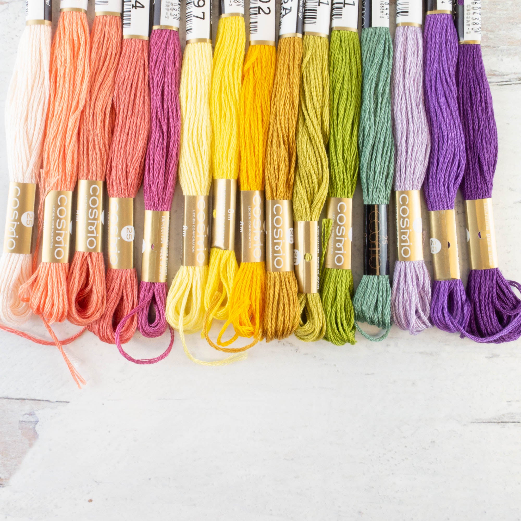 Cosmo Embroidery Floss Set :: BeCo Floral Rainbow – Snuggly Monkey