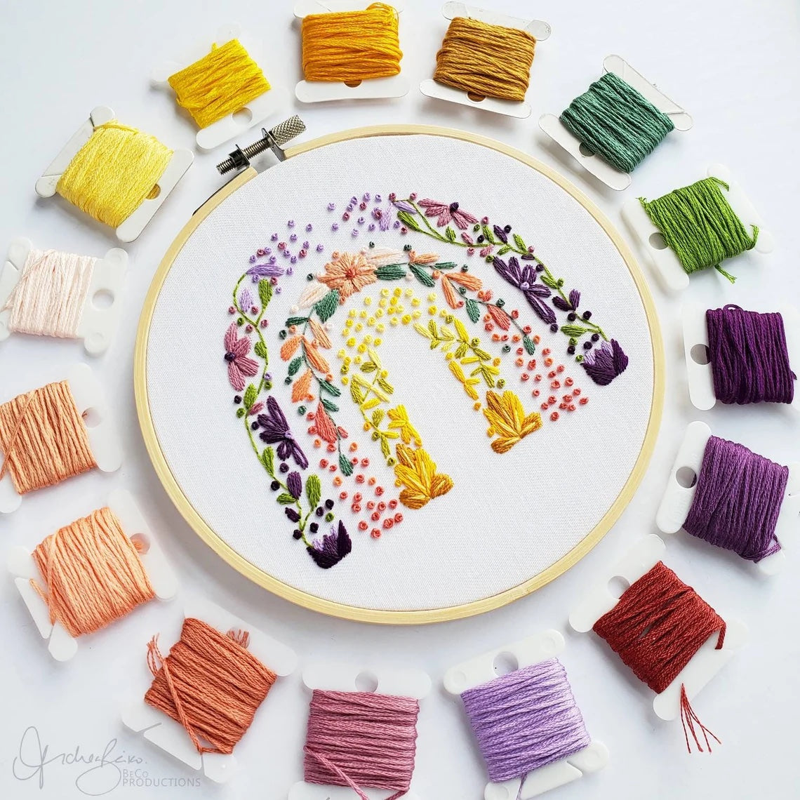PDF PATTERN - Floral Rainbow by BeCo Productions – Snuggly Monkey