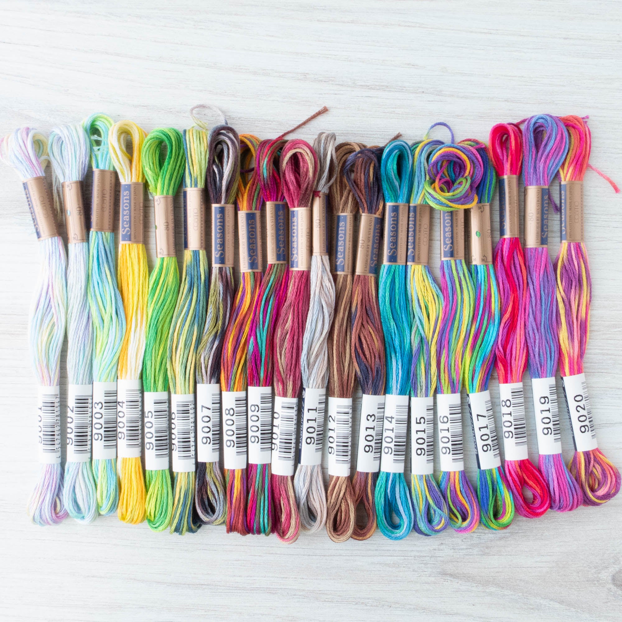 Complete Collection Cosmo Seasons Variegated Embroidery Floss Set - 90 ...