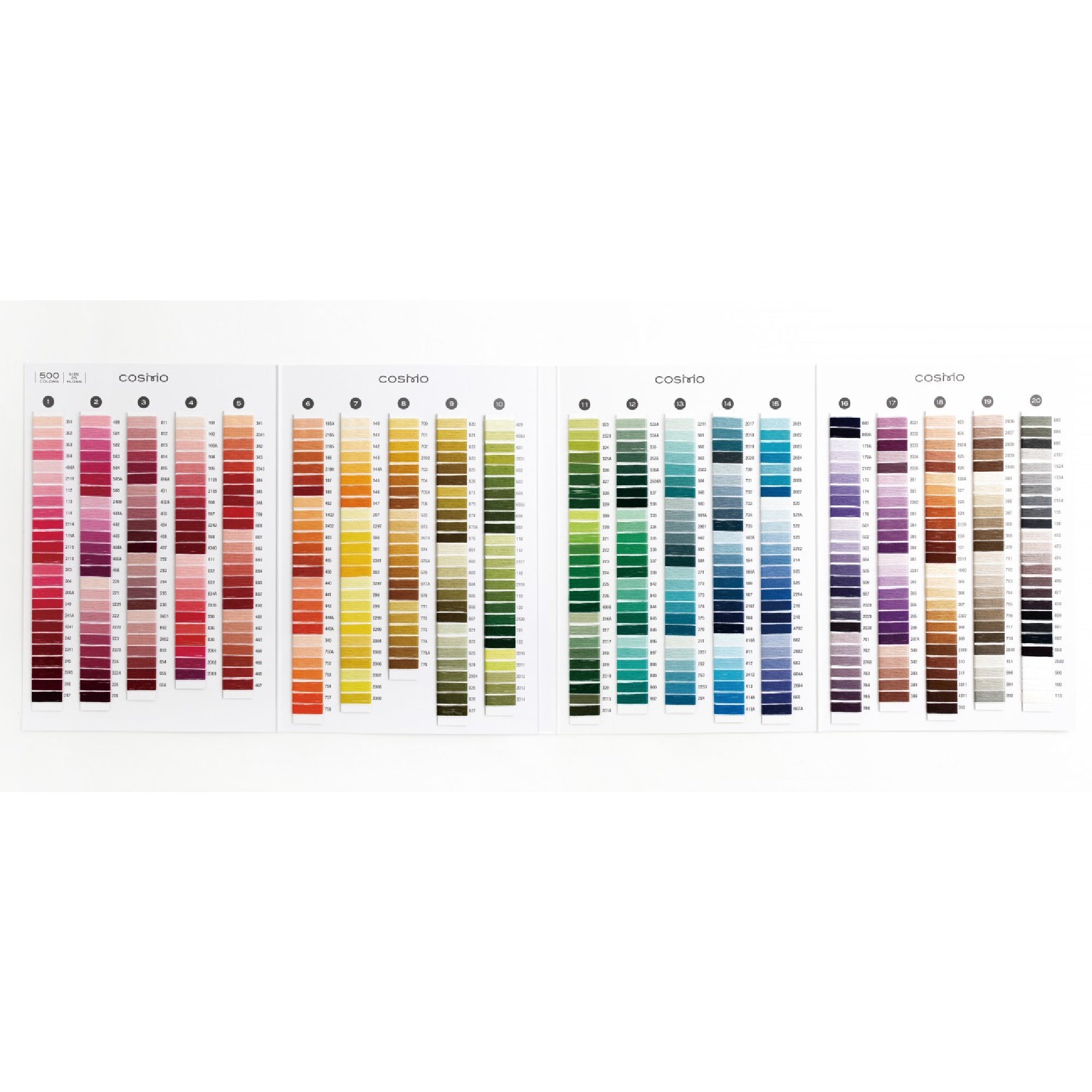 Cosmo Embroidery Floss Color Card (Real Thread) - Snuggly Monkey