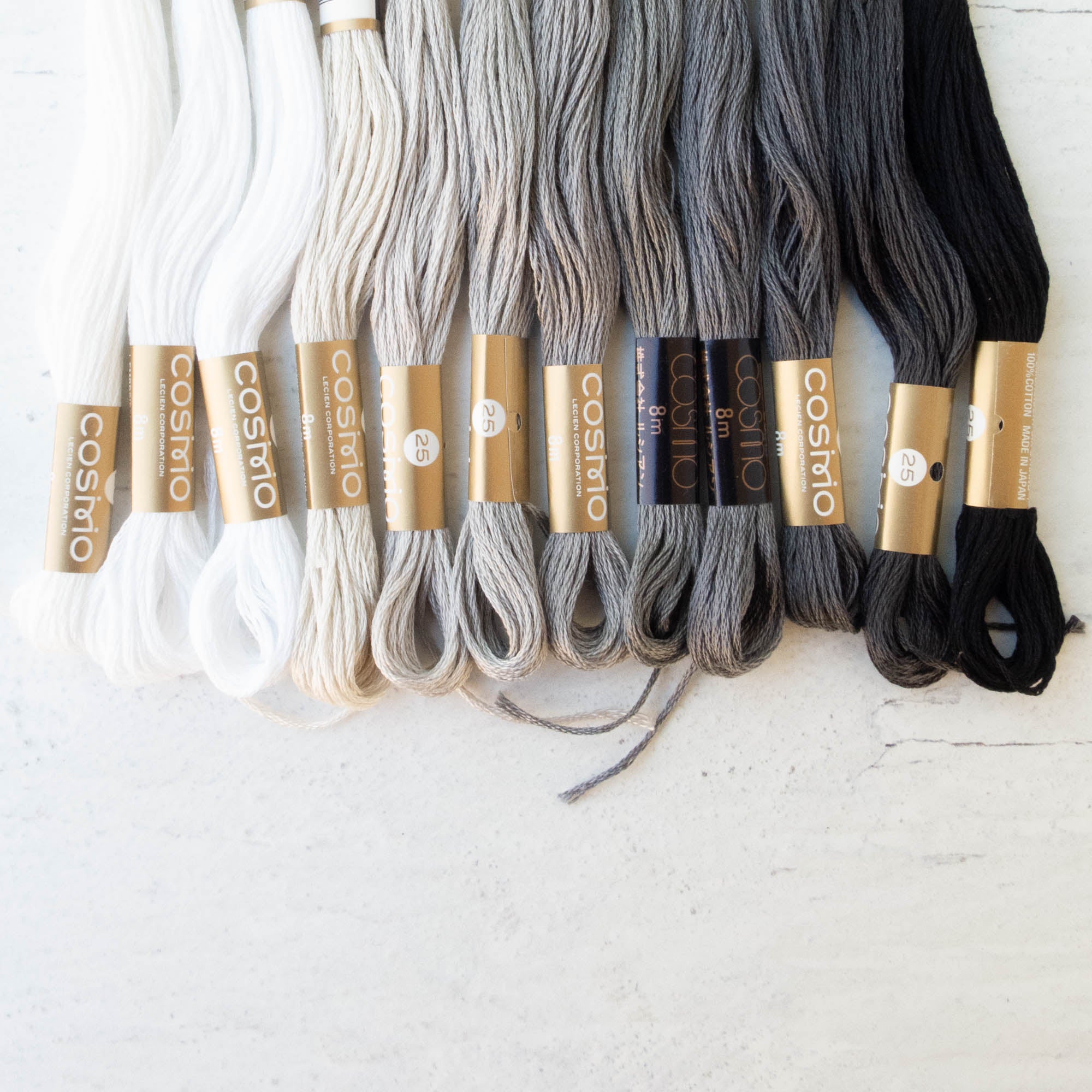 Cosmo Embroidery Floss Set :: Neutrals Collection – Snuggly Monkey