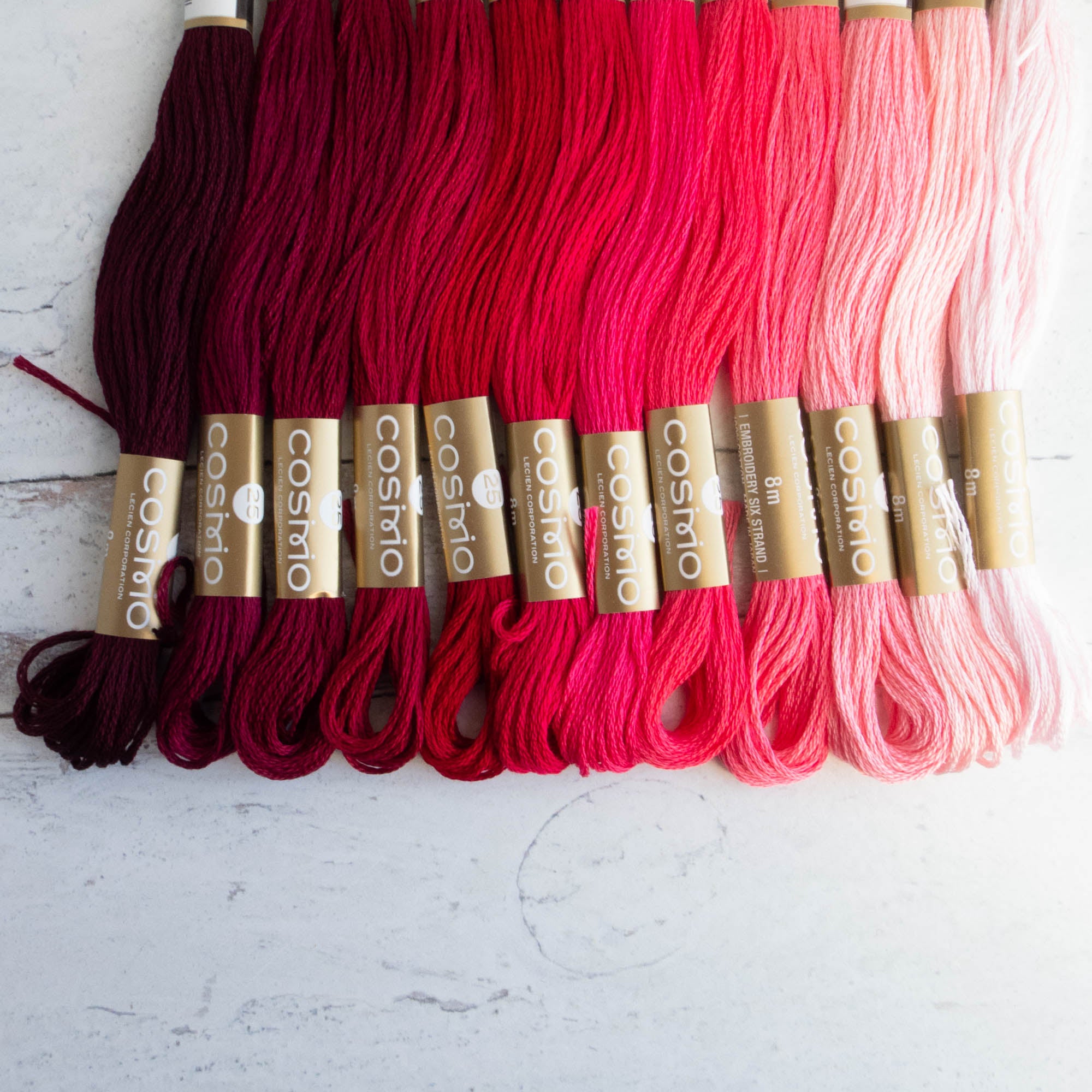 Cosmo Embroidery Floss Set - Red Camellia – Snuggly Monkey