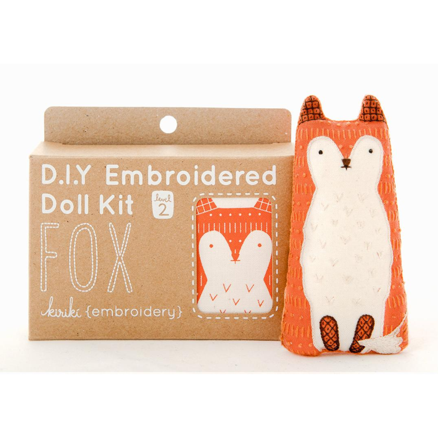 Fox Plushie Embroidery Kit – Snuggly Monkey