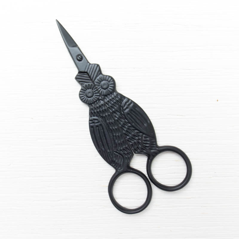 Cute Embroidery Scissors - Black Owl – Snuggly Monkey