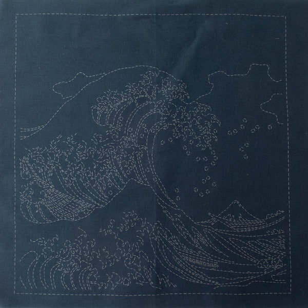 The Great Wave of Kanagawa Sashiko Sampler (2094) - Snuggly Monkey