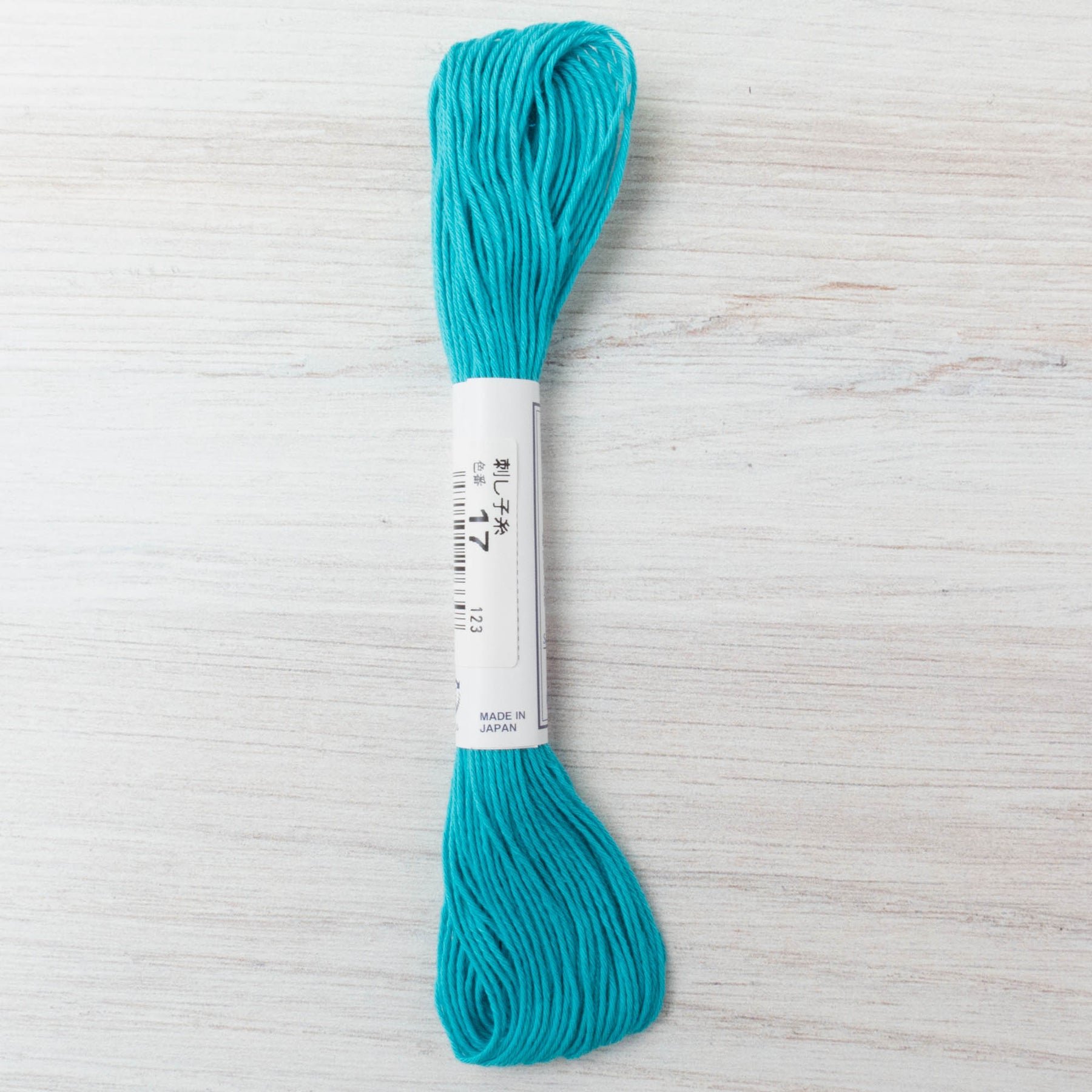 20m Skein Olympus Sashiko Thread - Cyan Blue (#17) – Snuggly Monkey