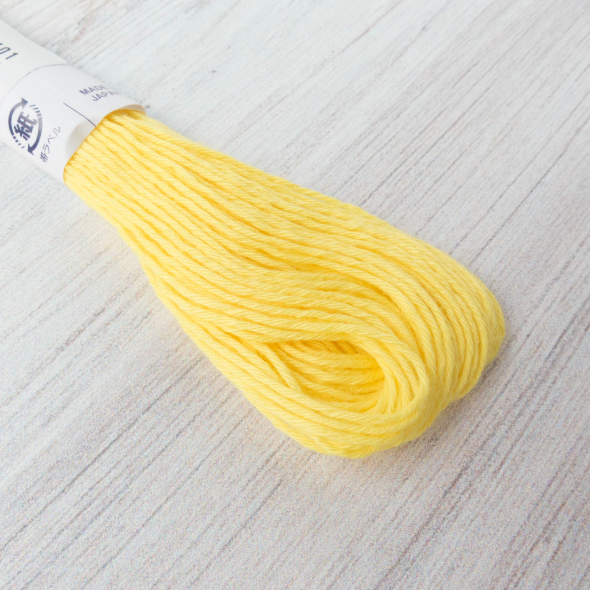 Japanese Sashiko Thread - Lemon Yellow (#29) - Snuggly Monkey