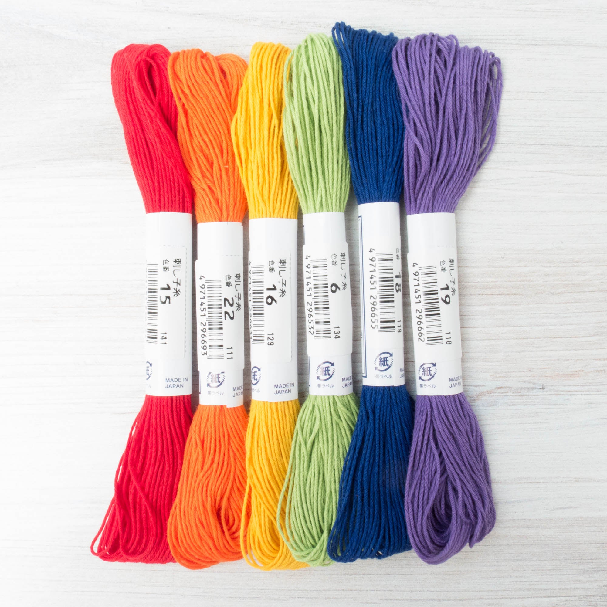 Sashiko Thread Set - Rainbow - Snuggly Monkey