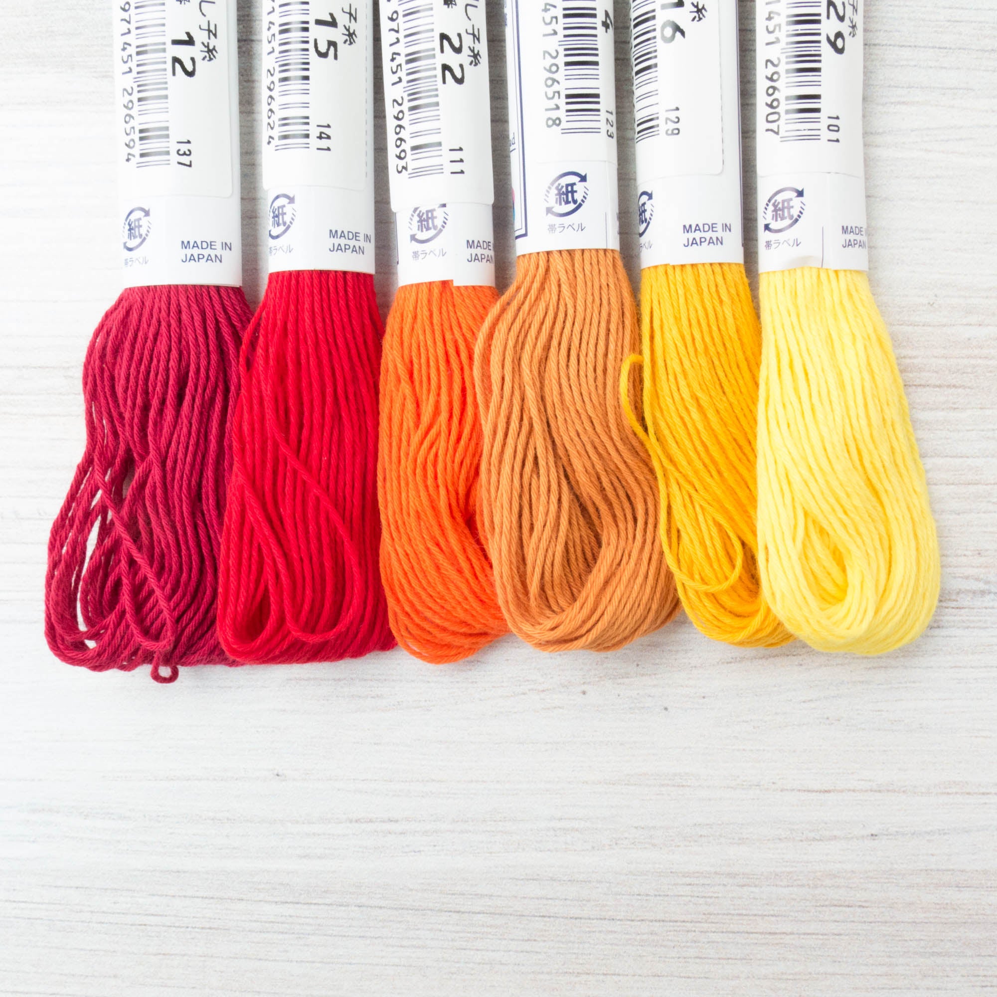Sashiko Thread Set - Sunrise Collection – Snuggly Monkey