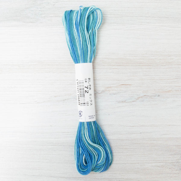 Japanese Sashiko Thread - Variegated Blue (#72) - Snuggly Monkey