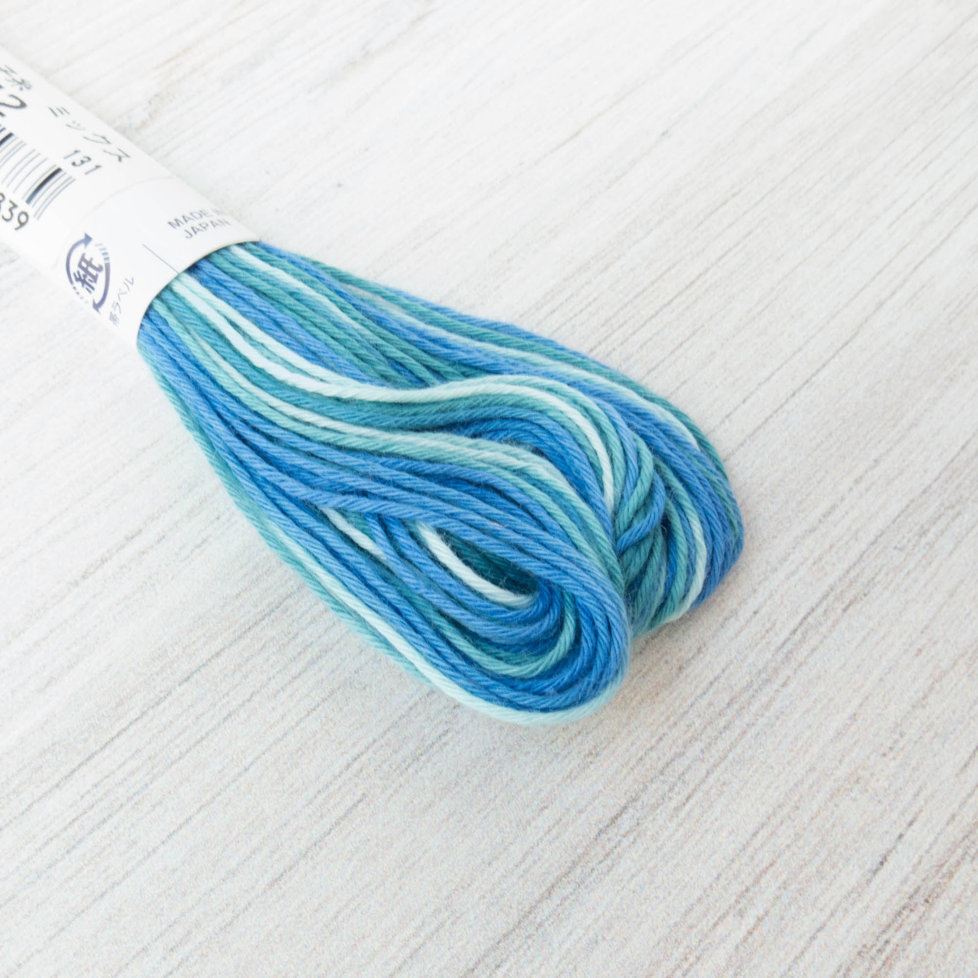 Japanese Sashiko Thread - Variegated Blue (#72) - Snuggly Monkey