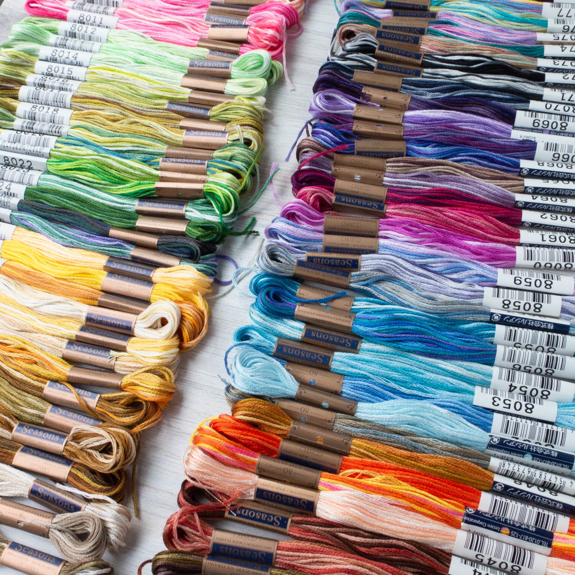 Complete Collection Cosmo Seasons Variegated Embroidery Floss Set - 80 - Snuggly Monkey