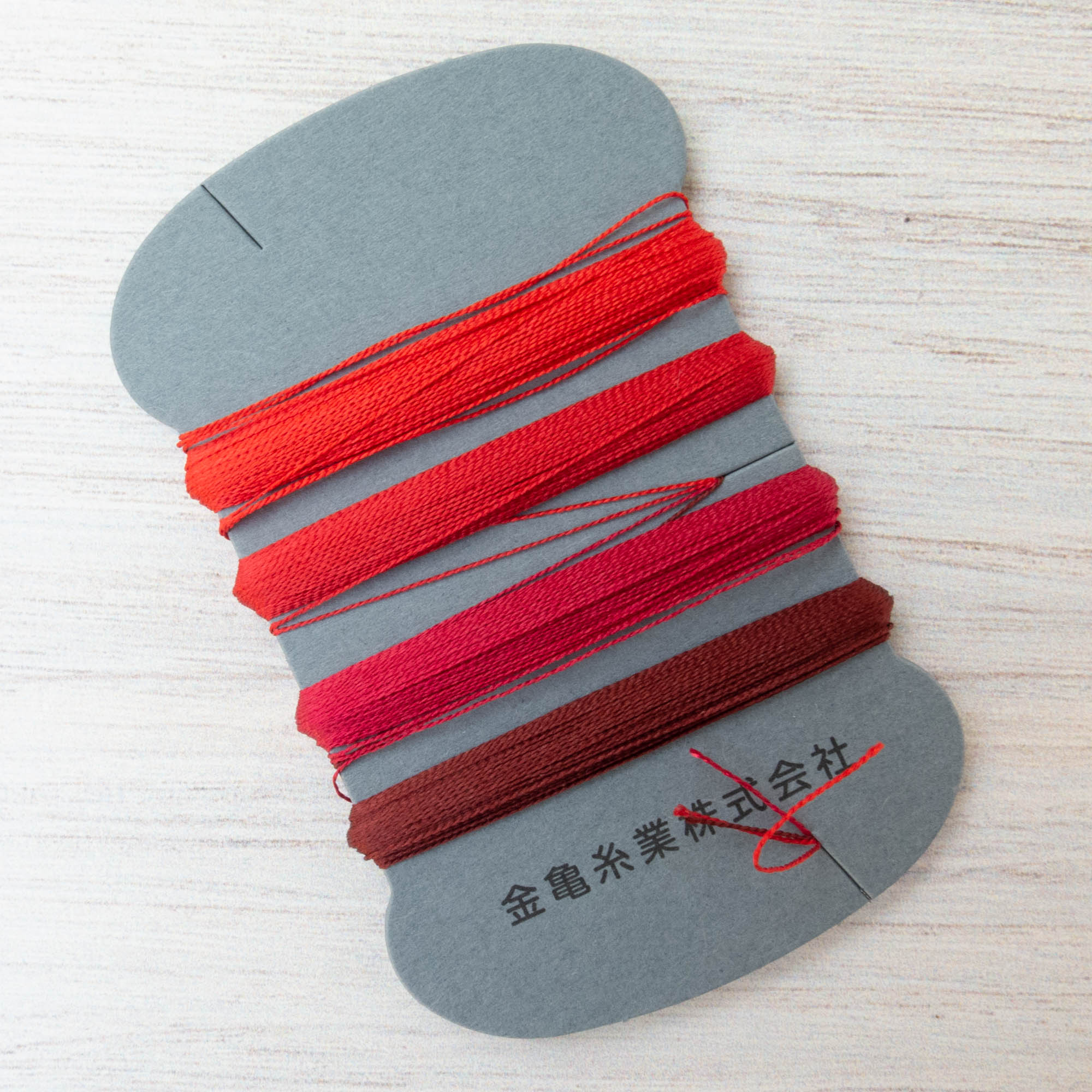 Kinkame Silk Hand Sewing Thread - Cherry #4 - Snuggly Monkey