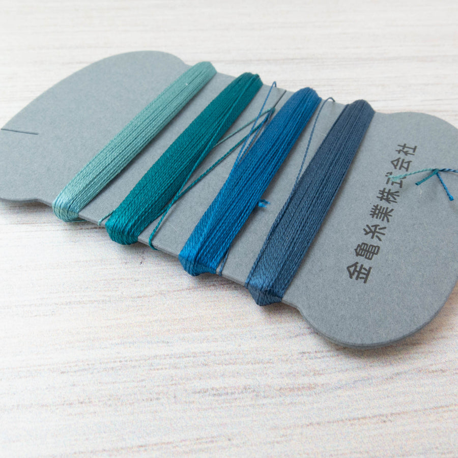 Kinkame Silk Hand Sewing Thread -Ocean #6 – Snuggly Monkey