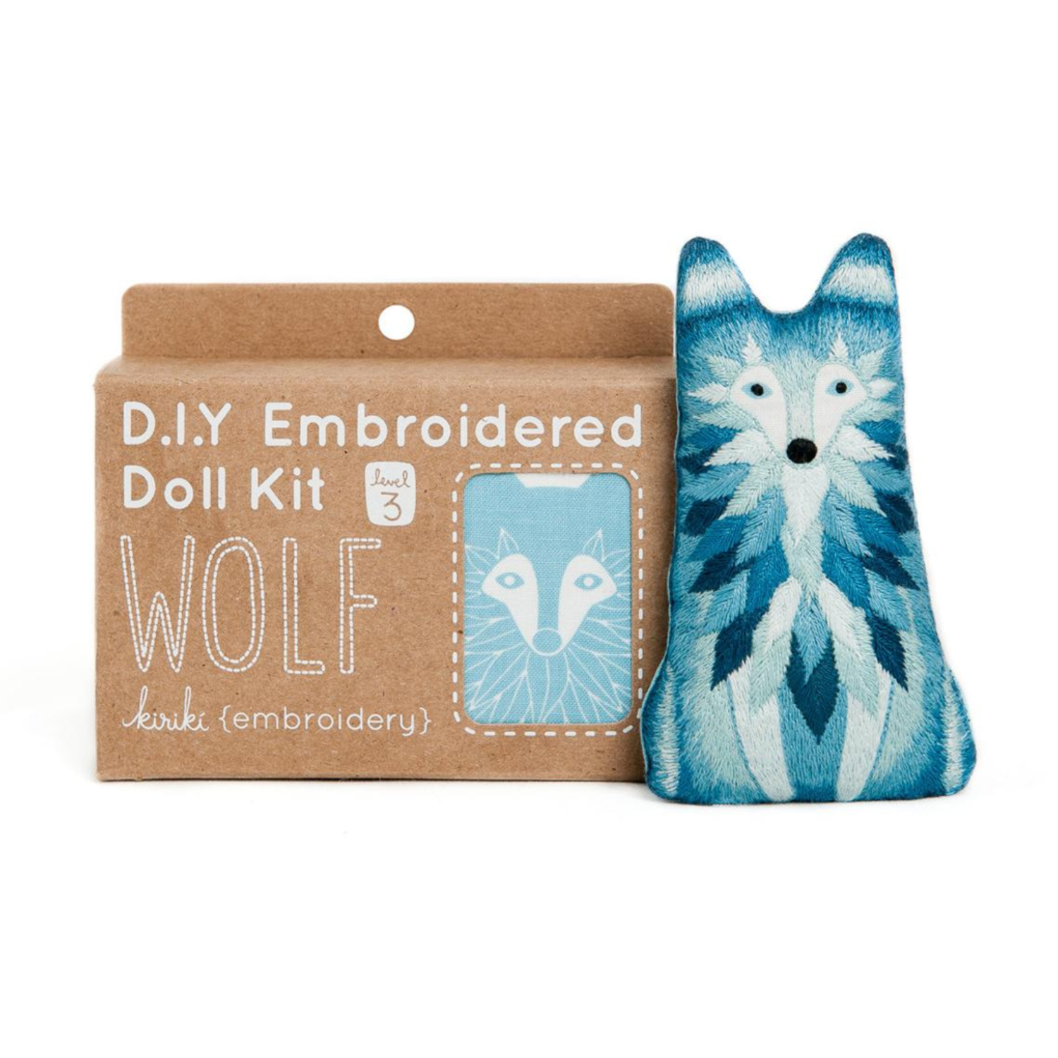 Wolf Doll Embroidery Kit – Snuggly Monkey