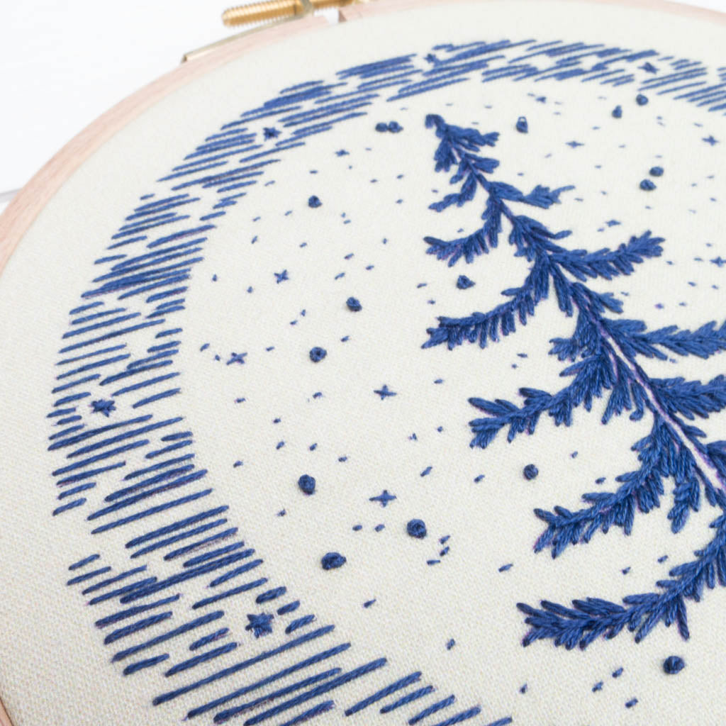 cozyblue Embroidery Pattern :: Moonlight Pine - Snuggly Monkey