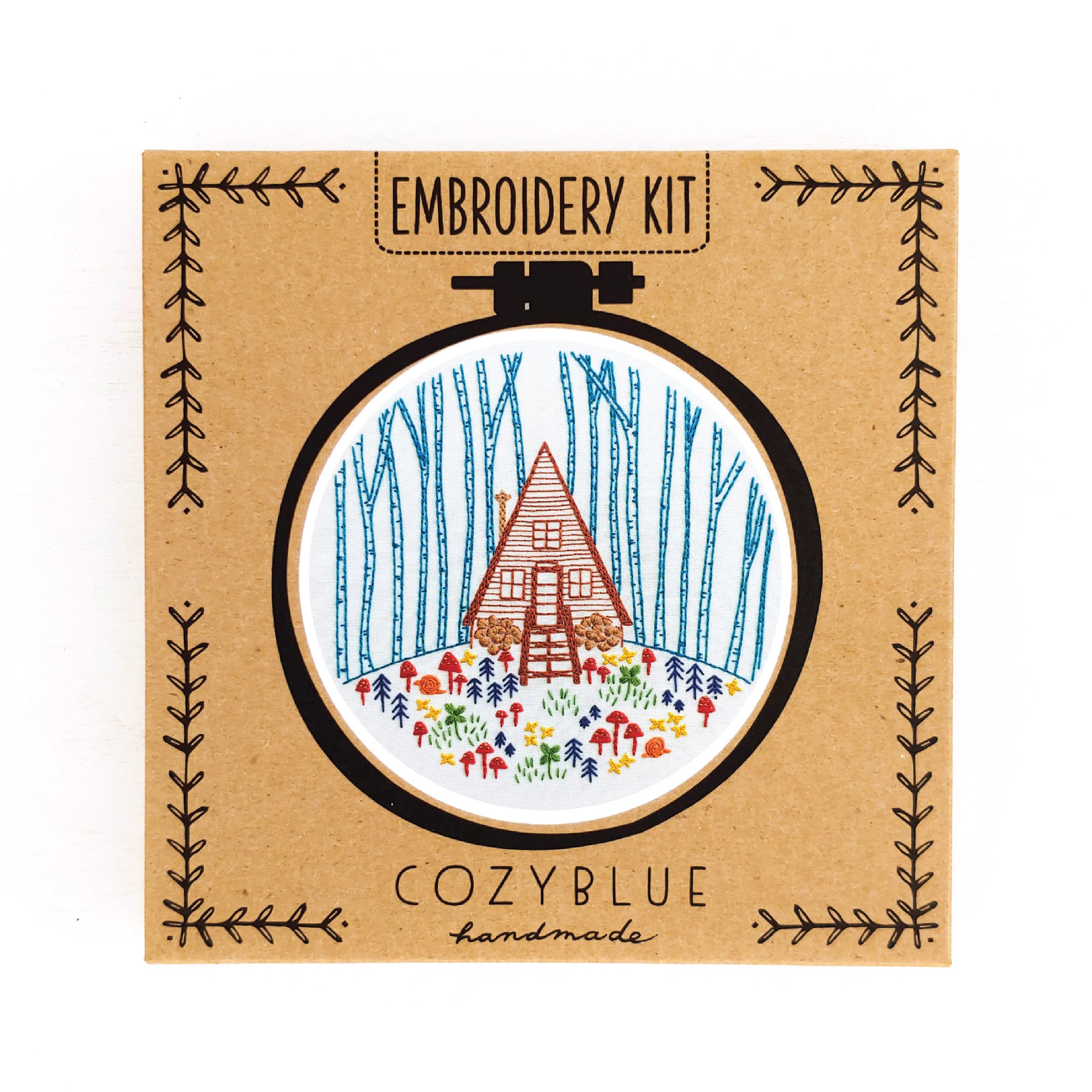 cozyblue Embroidery Kit :: CozyCabin - Snuggly Monkey