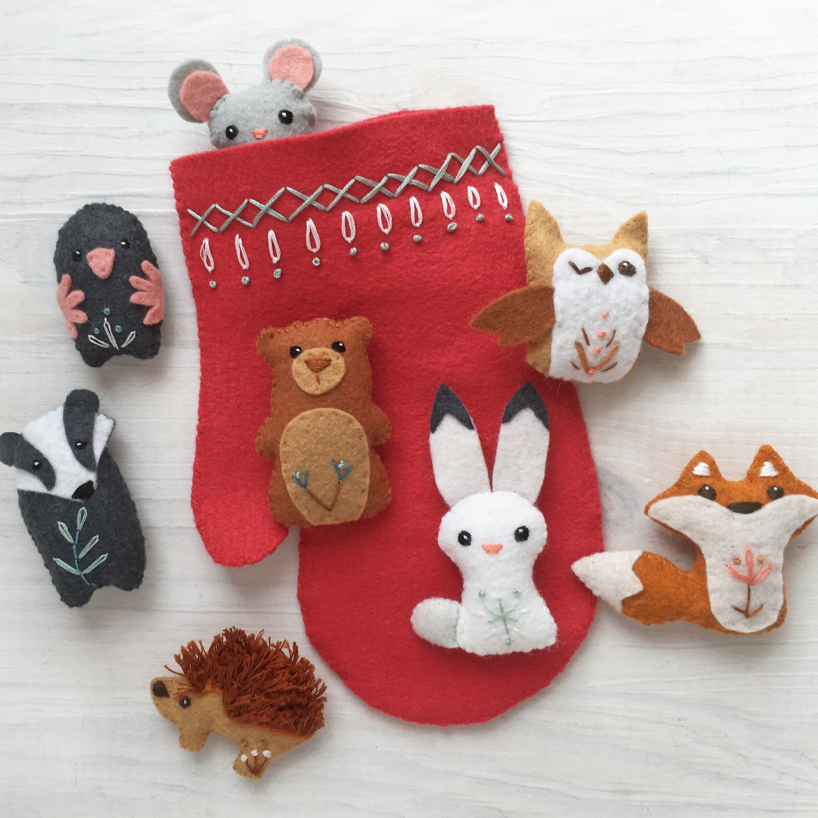 Felt Mitten and Friends PDF Pattern – Snuggly Monkey